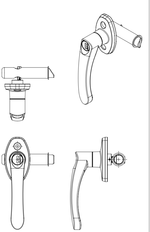 ADA Handle with latch - David